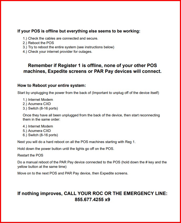How to Reboot your system and or your POS and PAR Pay Devices – Mr ...